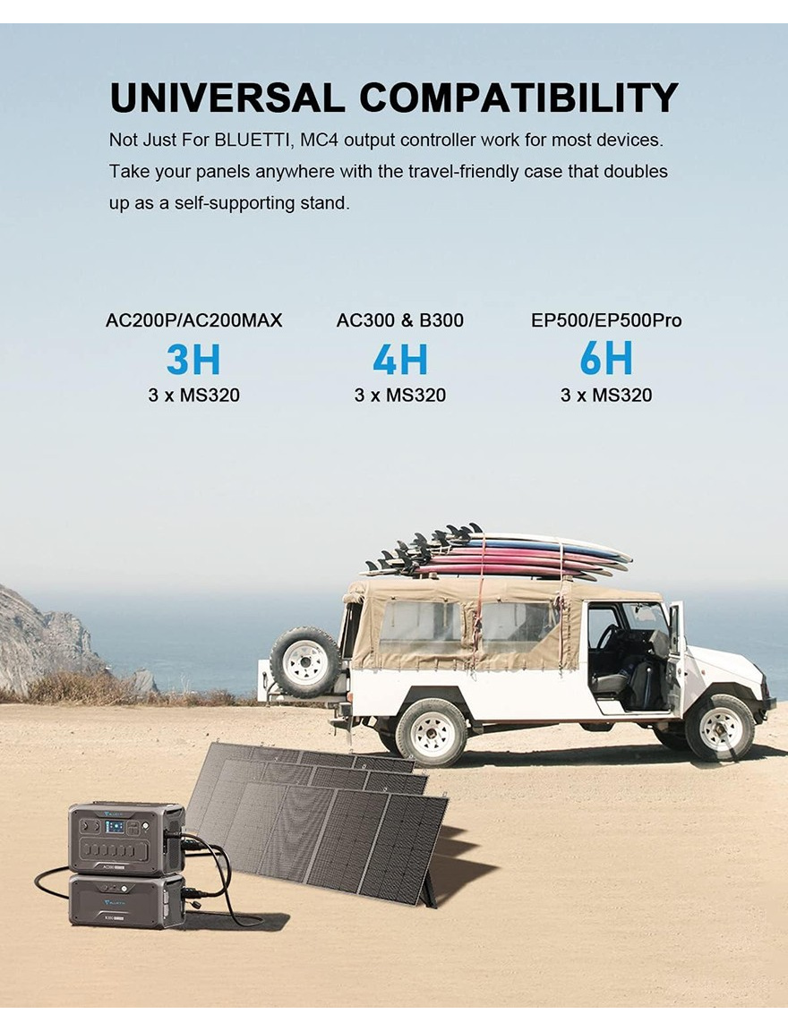 Сонячна батарея Bluetti MS320, 320W, (складна портативна панель для ...